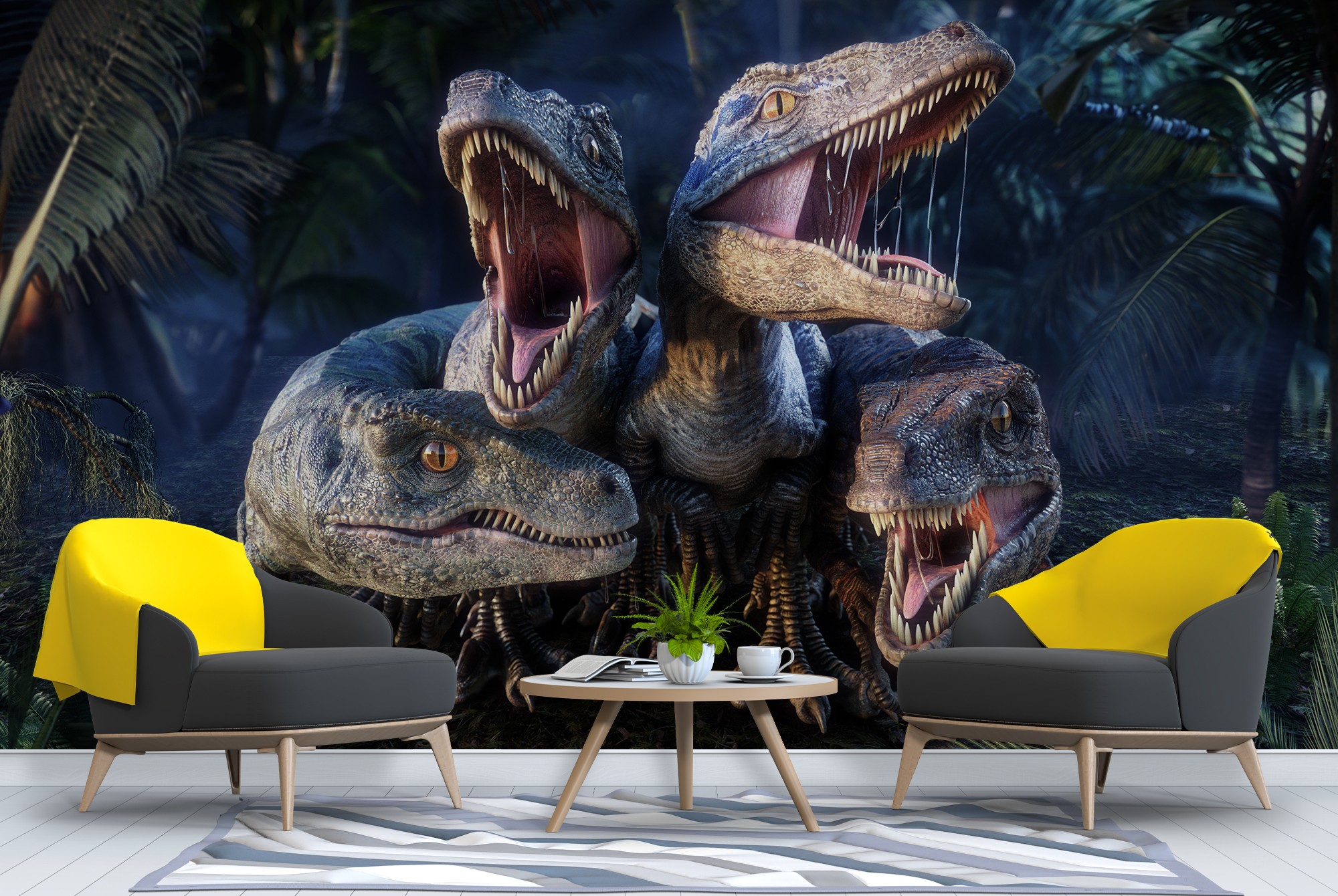 Raptor Group Wall Mural by David Penfound