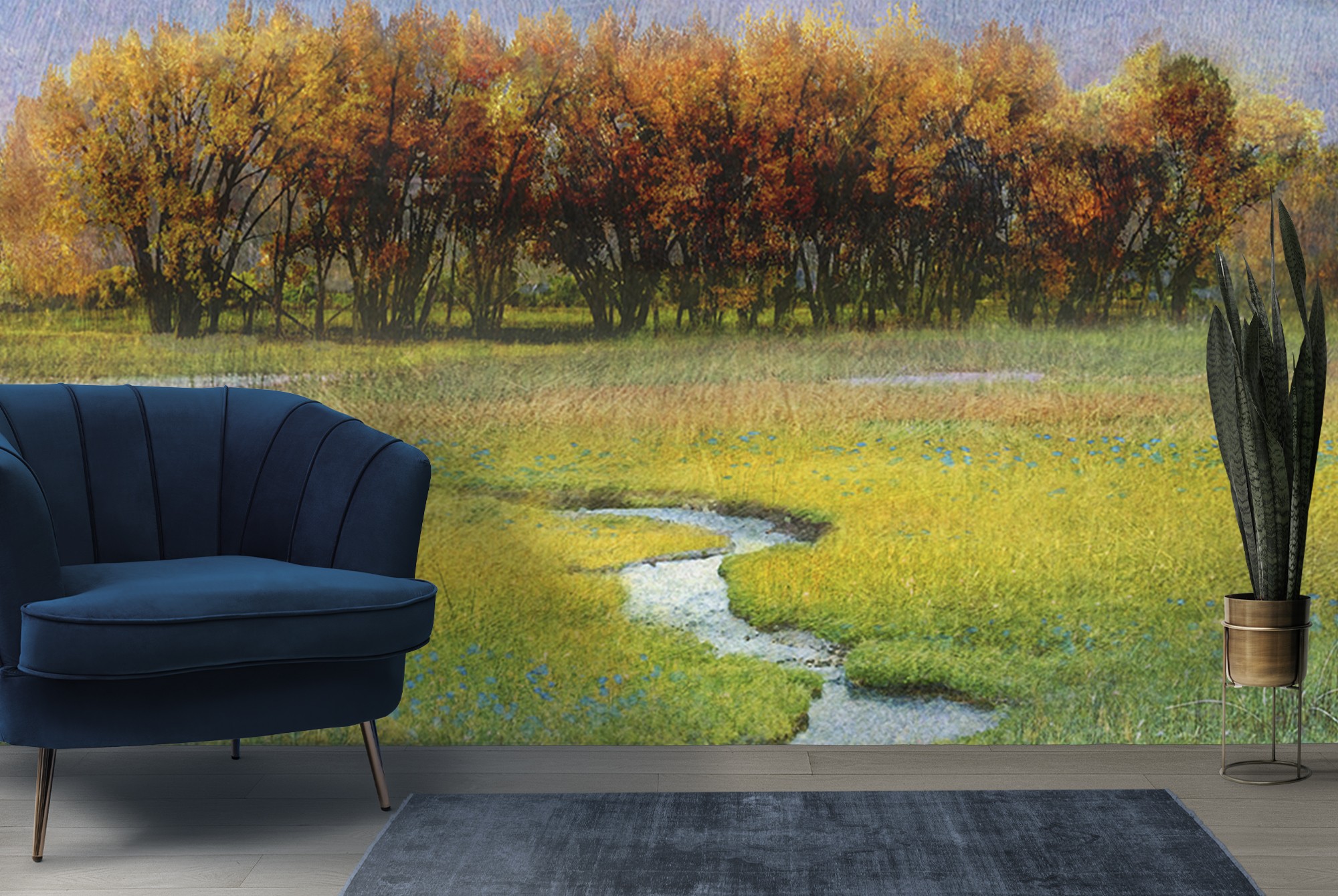 Flower Meadow Wall Mural by Chris Vest