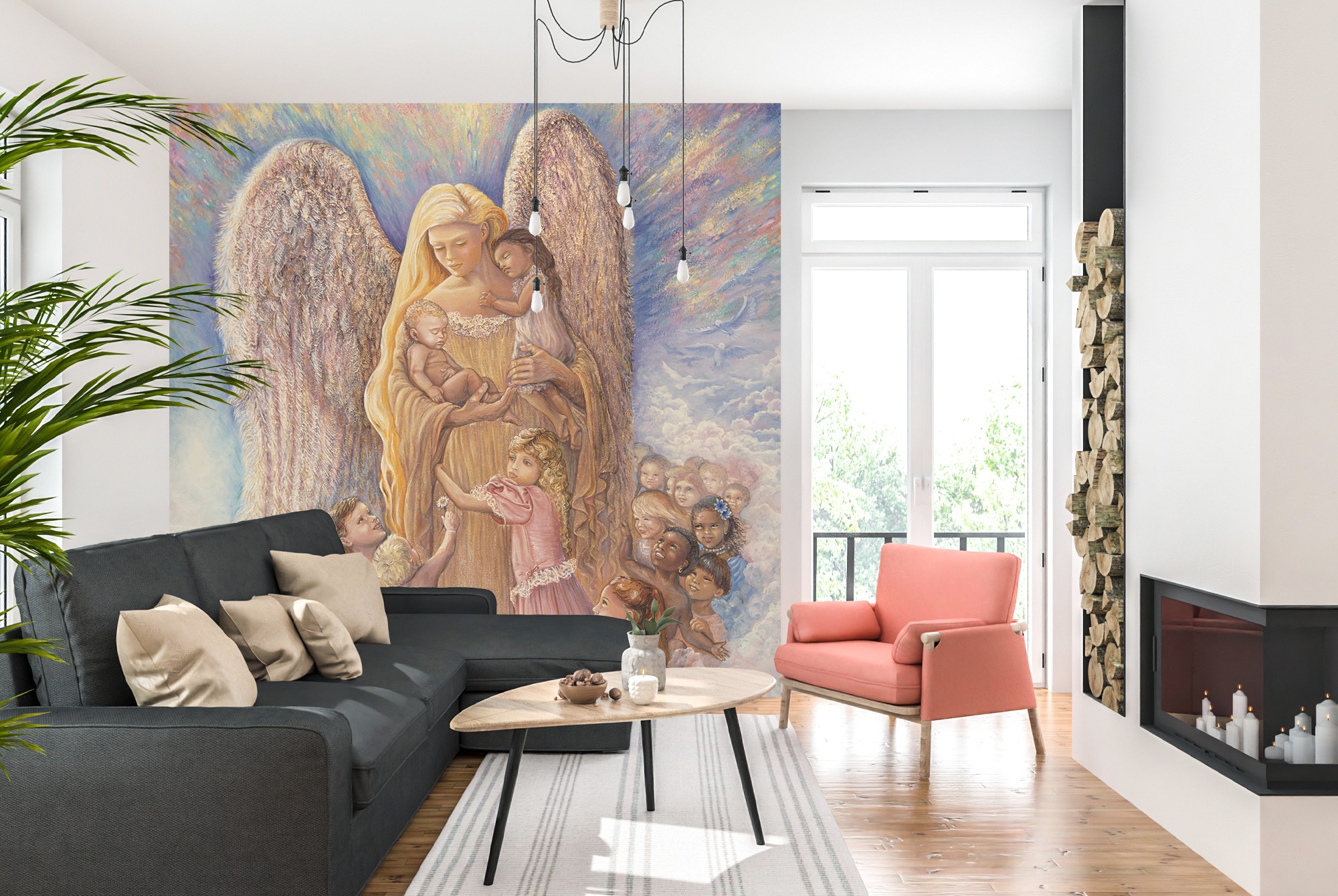 Guardian Angel Wall Mural by Josephine Wall