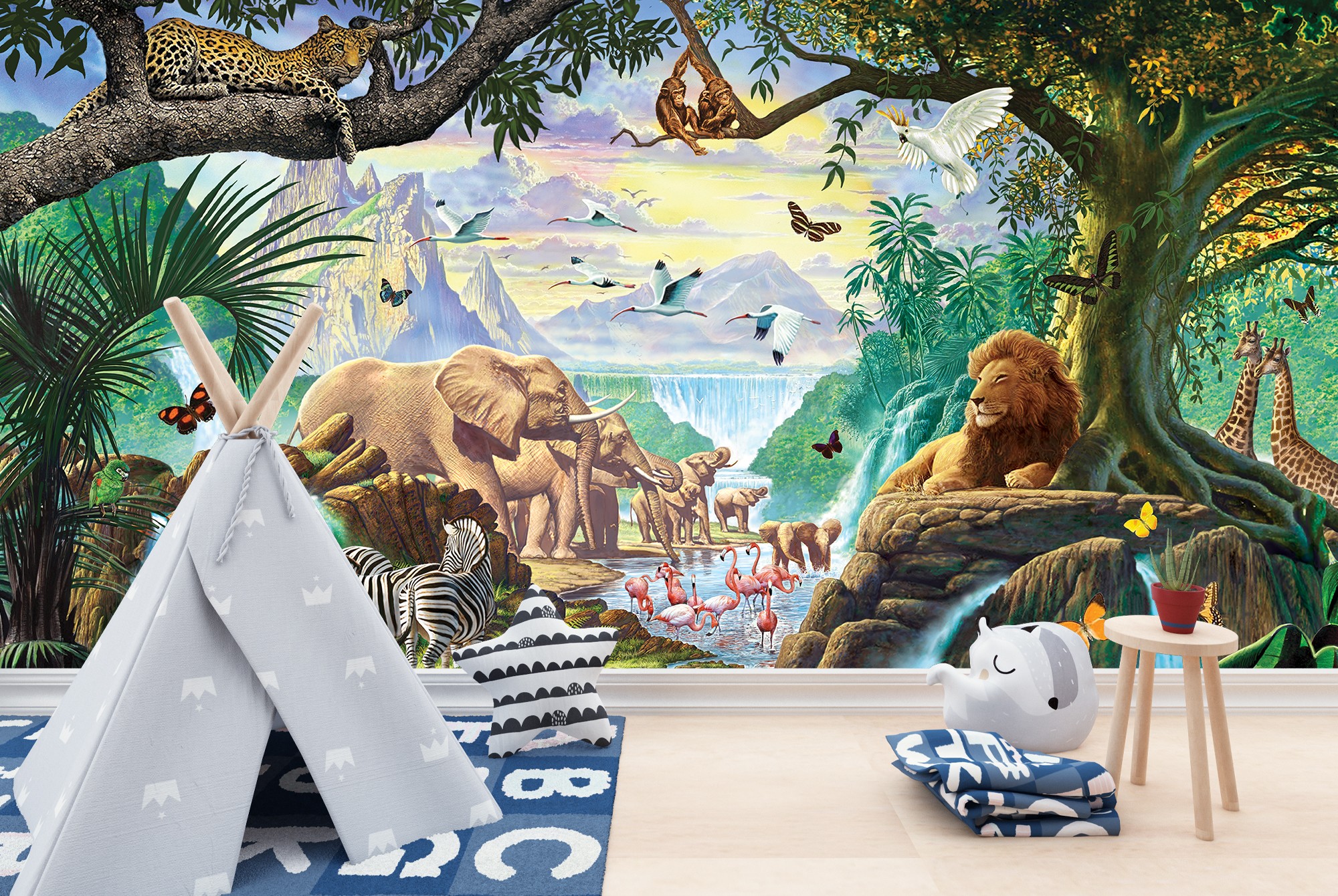 Jungle Wall Mural by Steve Crisp