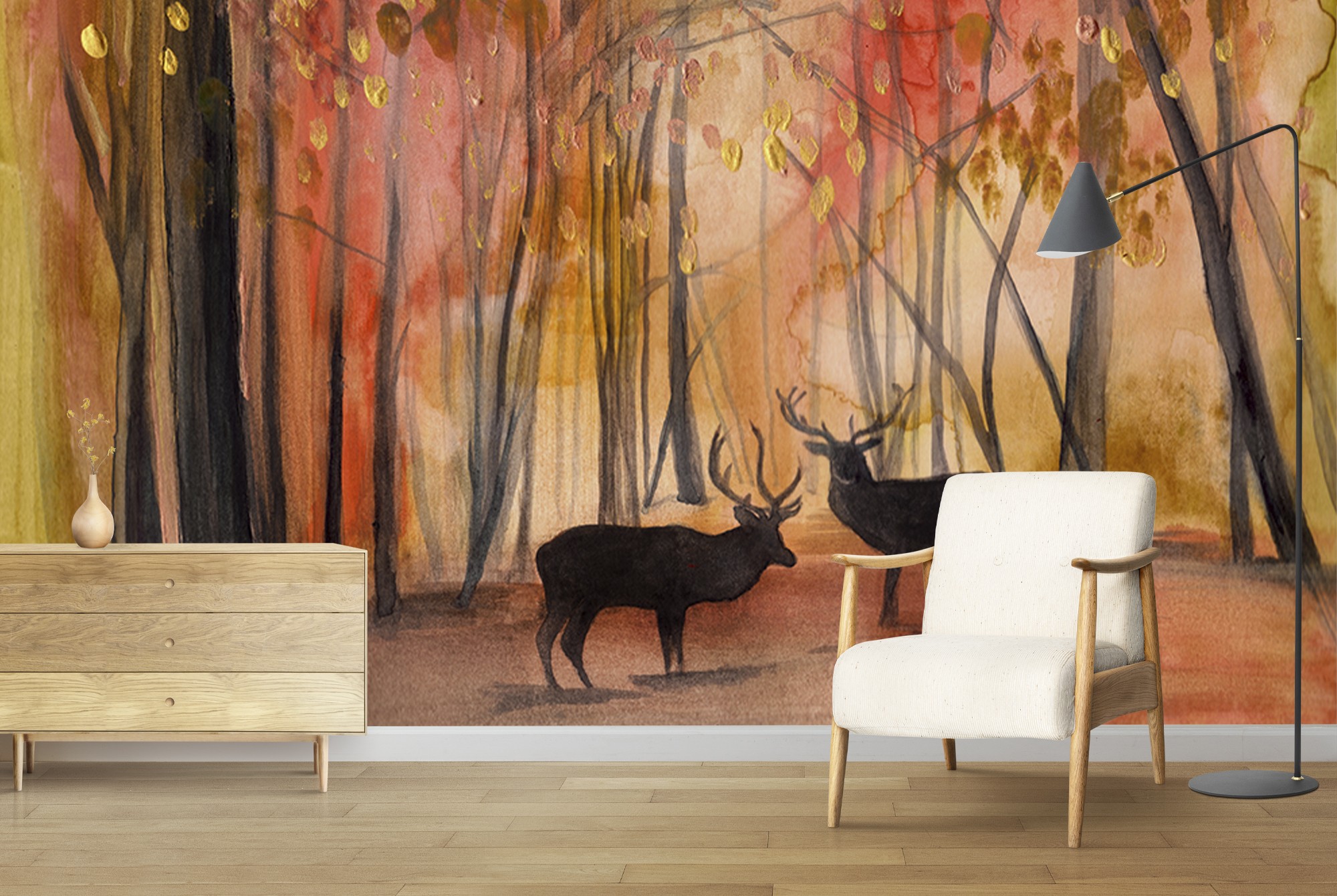 Autumn Wall Mural by Christine Lindstrom