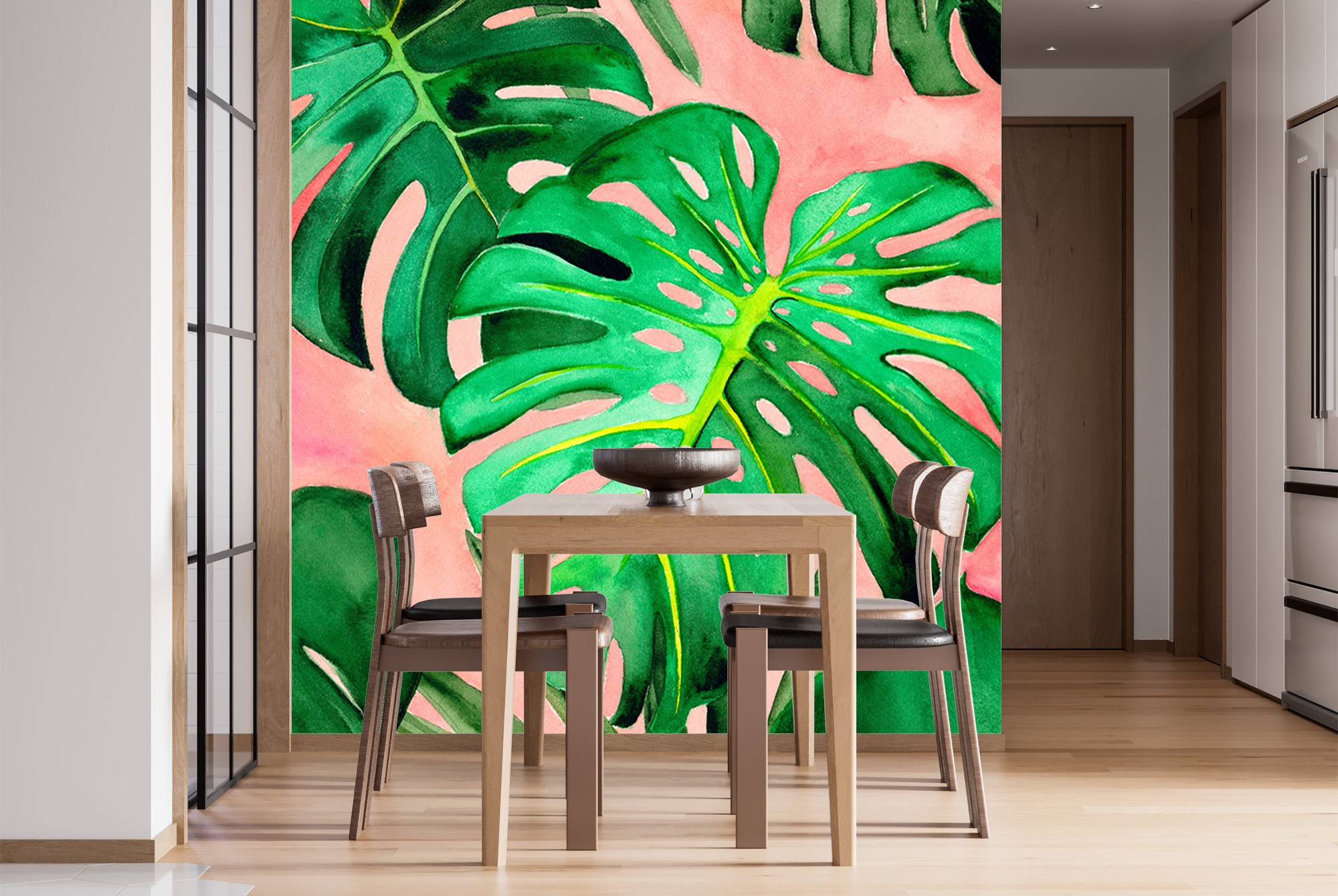 Monstera Wall Mural by Christine Lindstrom