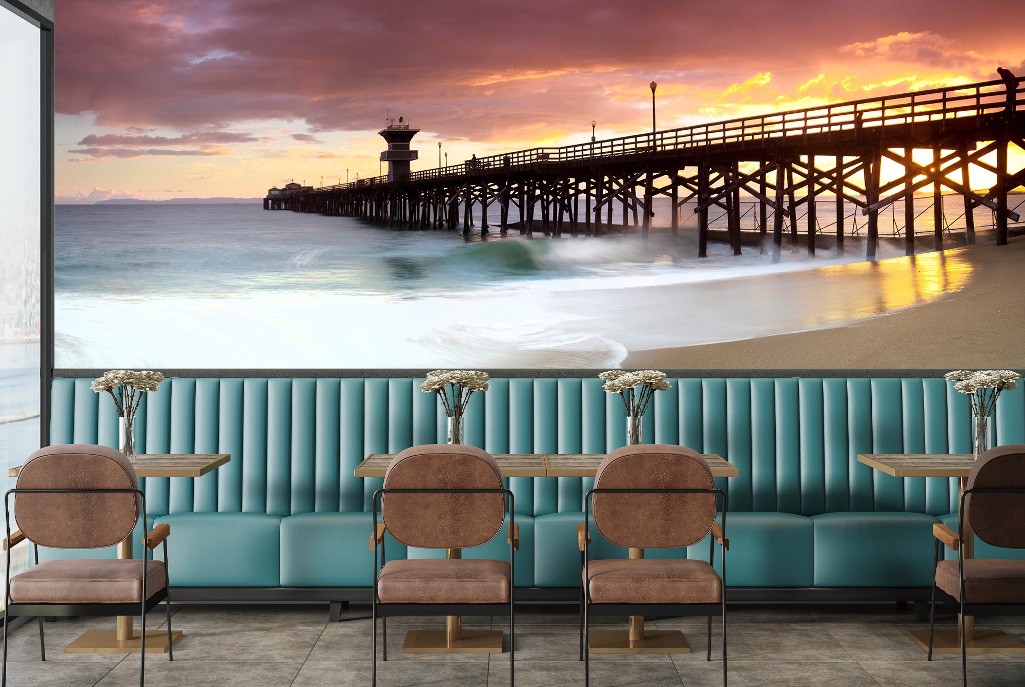 Seal Beach Wall Mural by Sean Davey