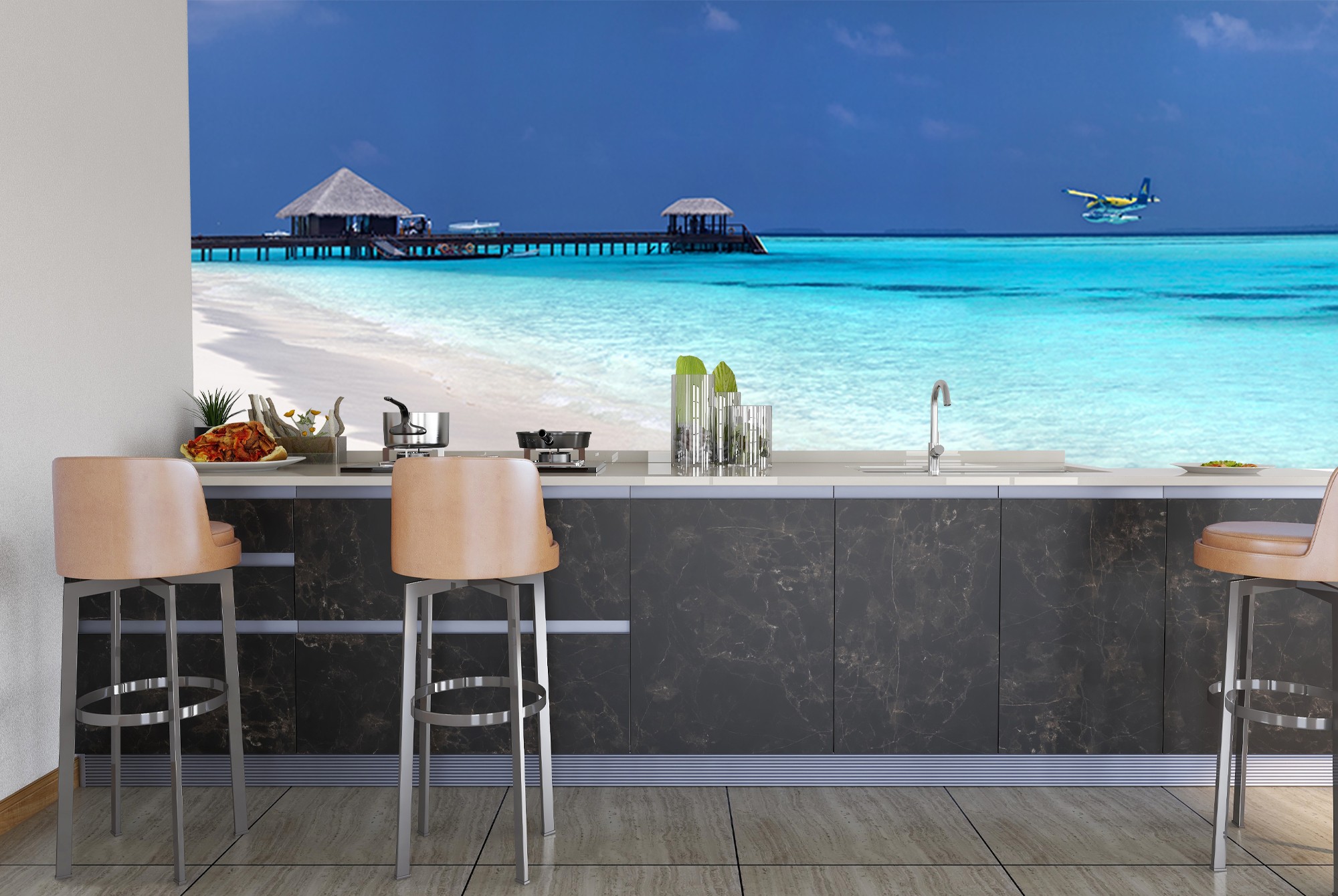 Zitahli Maldives Wall Mural by Sean Davey