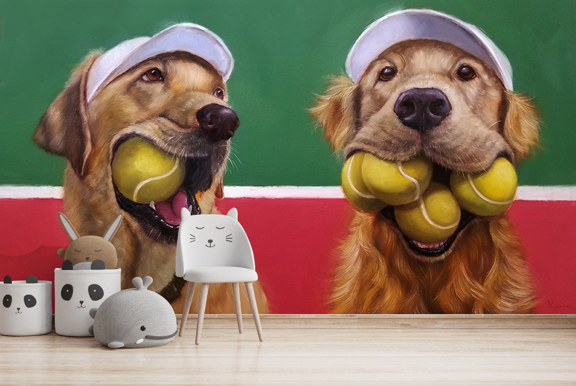 Ball Hog Wall Mural by Lucia Heffernan