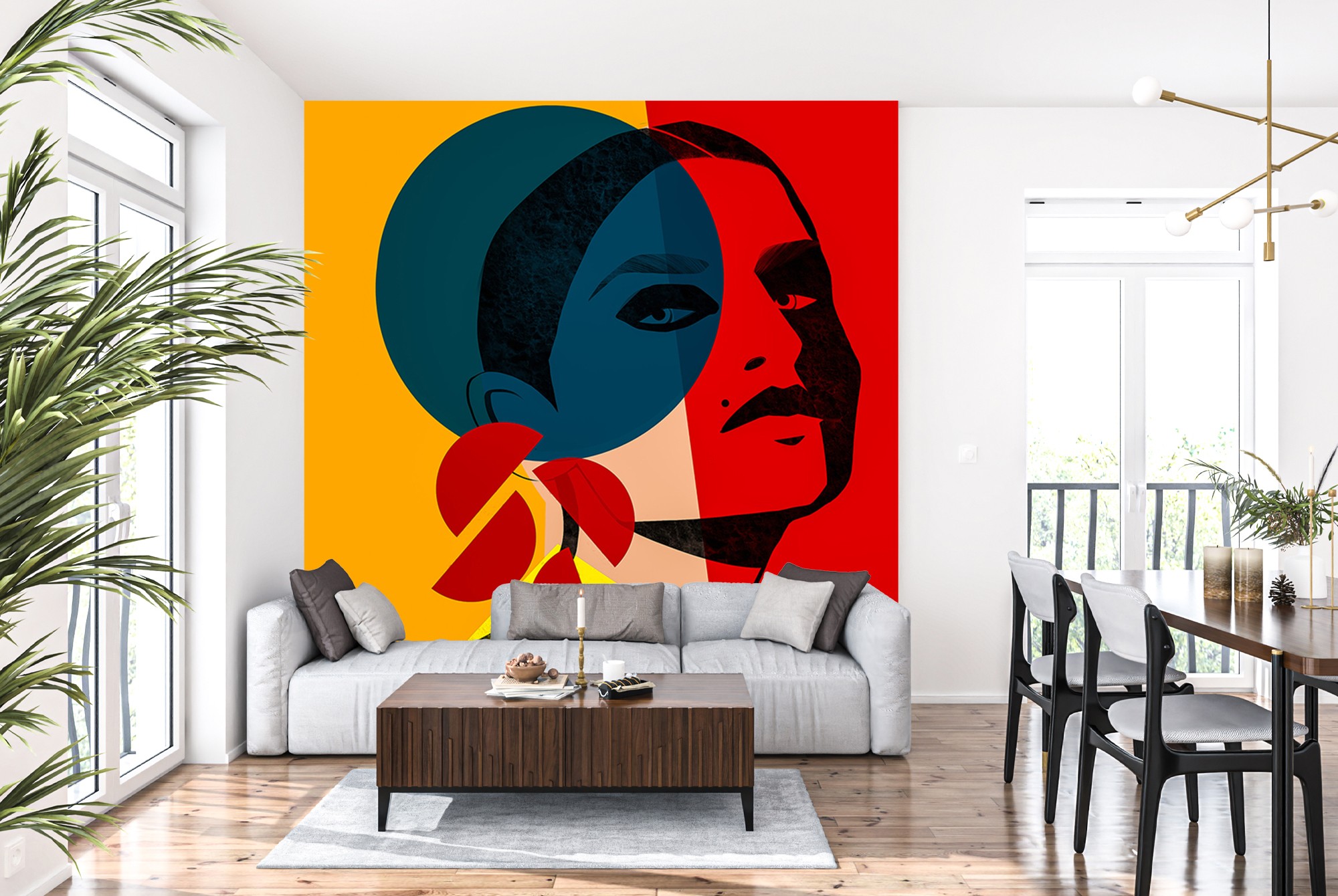 Face Off No. 1 Wall Mural by Erin K. Robinson